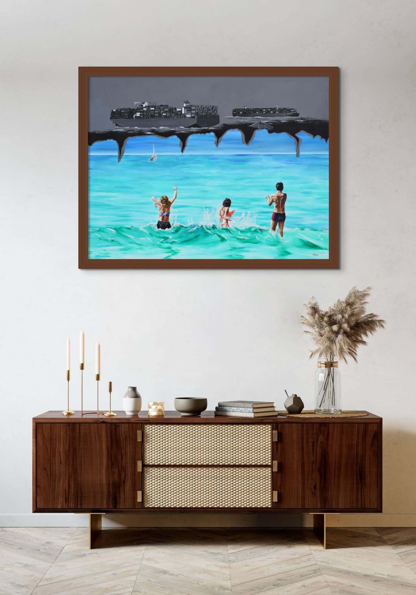 Beach fun versus container ships by Ambre Kalène » ART GALLERY