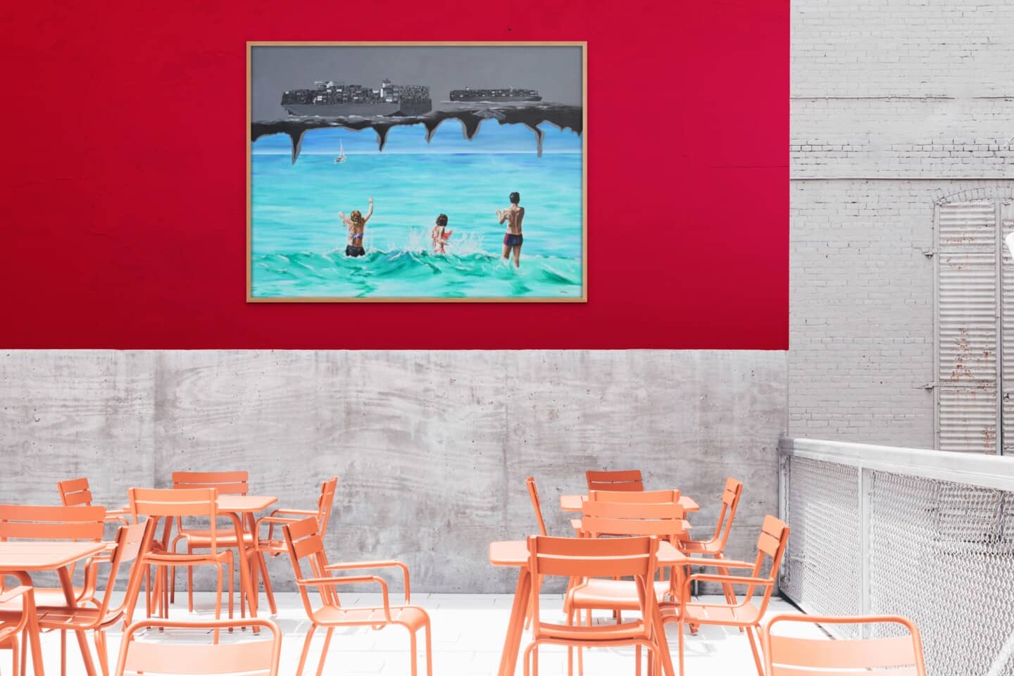 Beach fun versus container ships by Ambre Kalène » ART GALLERY